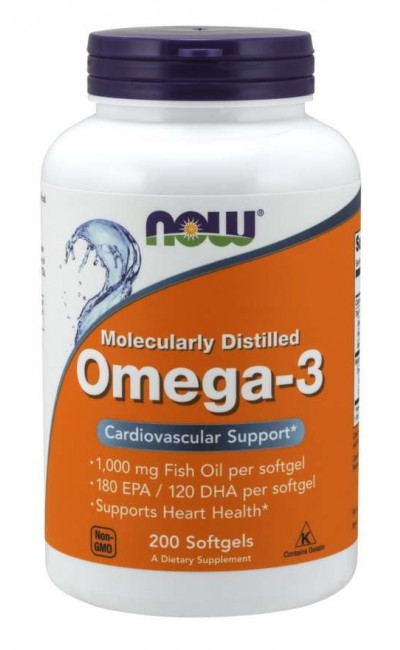 Omega 3 1000mg 200 Softgels NOW Foods