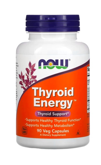 Thyroid Energy, 90 Veg Capsules Now foods