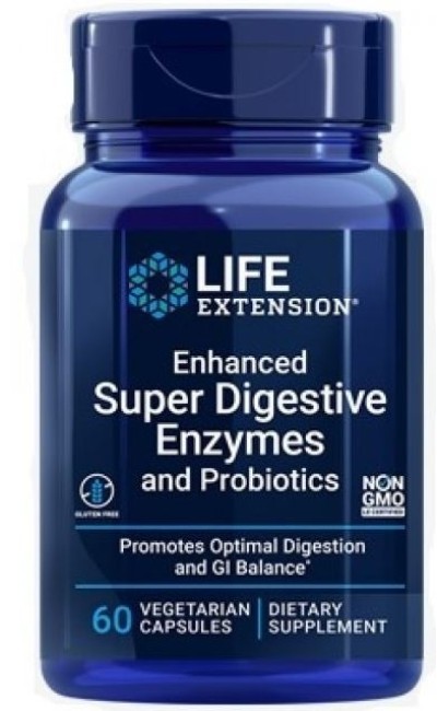 Super Digestive Enzymes and Probiotics 60 vegetarian capsules Life ...